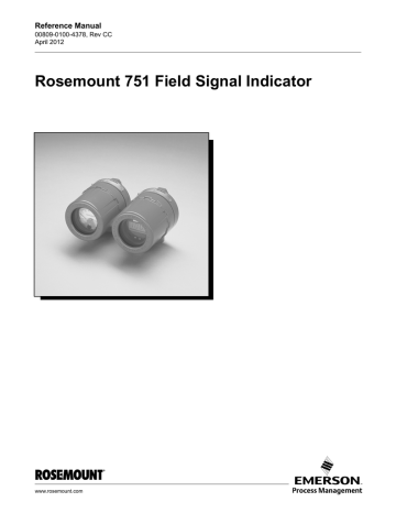 Rosemount 751 Field Signal Indicator Reference Manual | Manualzz