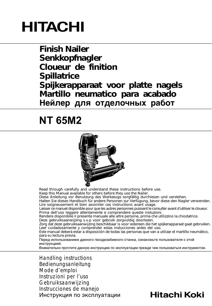 Hitachi NT65M2, NT65M2S Owner's manual | Manualzz