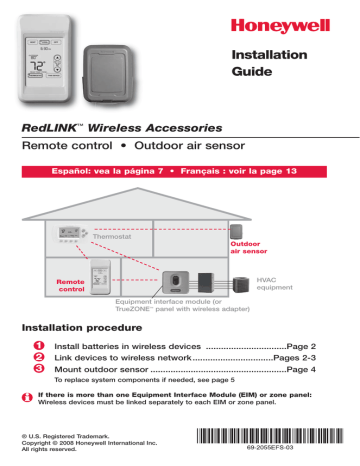 Honeywell RedLINK Installation guide | Manualzz