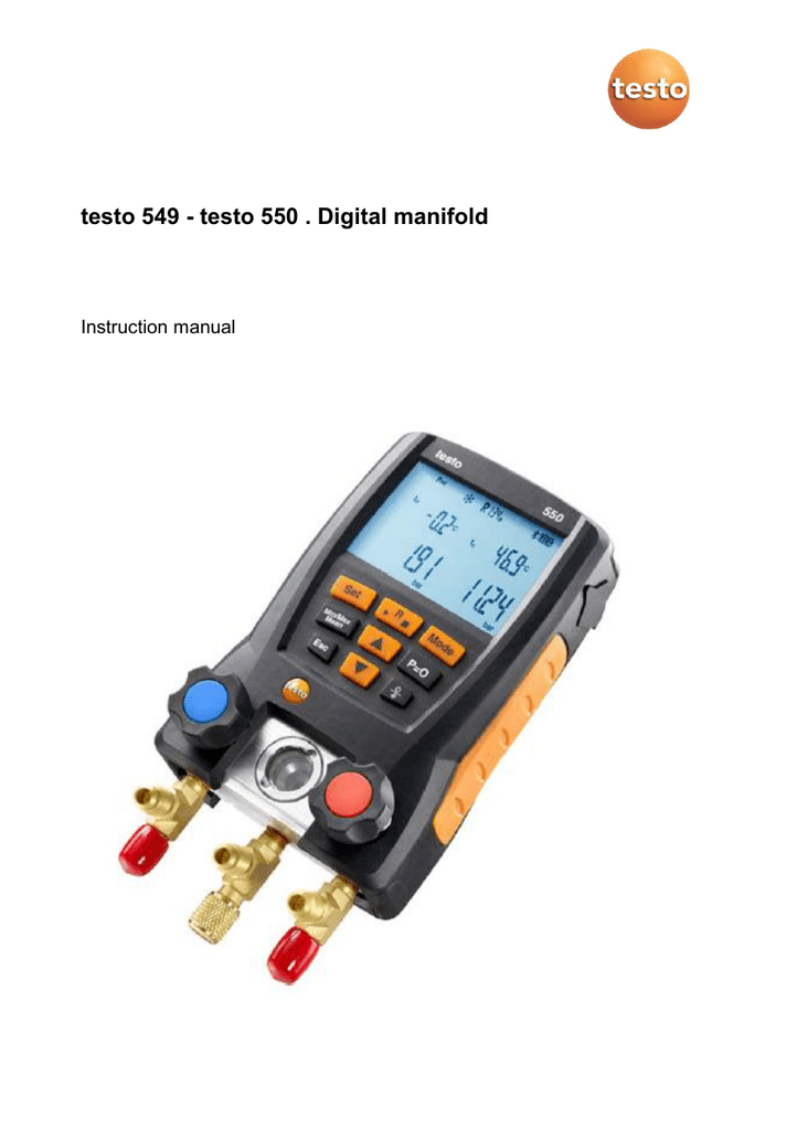Testo 549 Digital Manifold Manual | Manualzz