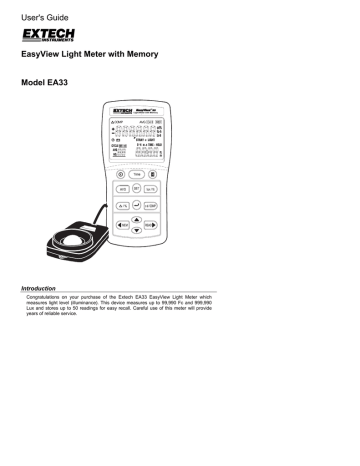Extech Instruments EasyView EA33 User manual | Manualzz