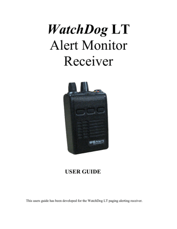 WatchDog Alert Monitor Receiver | Manualzz
