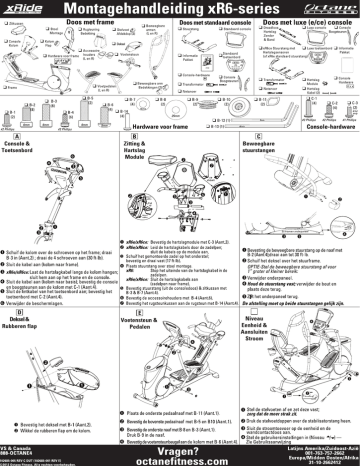 Octane Fitness xR6, xR6 e, xR6 ce crosstrainer Montagehandleiding ...