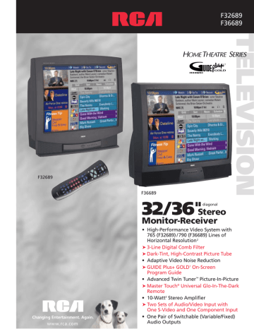 RCA PLUS+1 F36685 Brochure & Specs | Manualzz