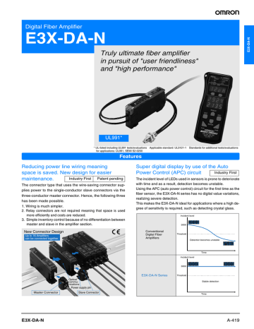 Omron E3X-DA-N series Datasheet | Manualzz