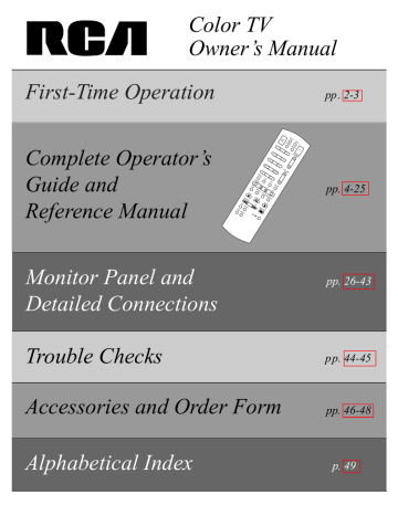 RCA Color TV Owner's Manual | Manualzz