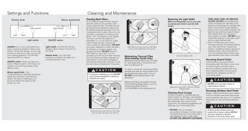 Viking Range RVCH336SS Range Hood Quick Reference Guide | Manualzz