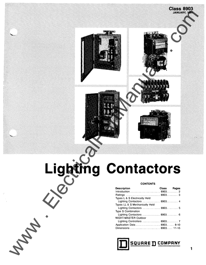 Square D 8903 Type S Lighting Contactor Wiring Diagram | Shelly Lighting