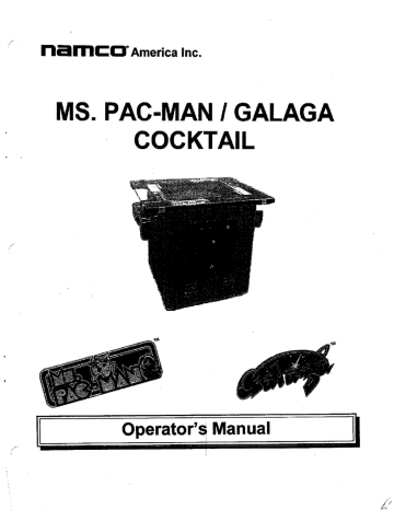 Arcade game MS PACMAN / GALAGA Operator's Manual | Manualzz