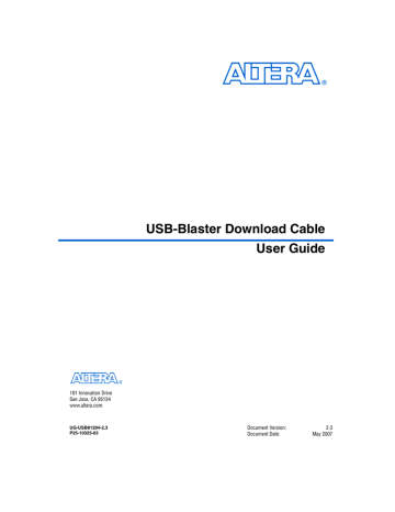 Altera USB-Blaster Download Cable User Guide | Manualzz