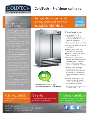 ColdTech CRR466-2 spécification | Manualzz