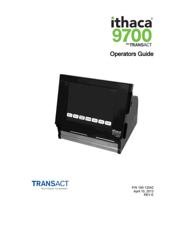 Ithaca 9700 Label Printer Operators Guide | Manualzz