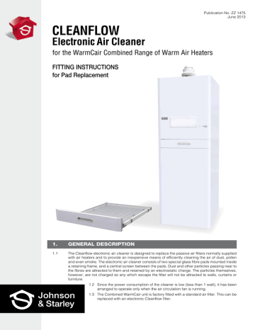 Cleanflow Electronic Air Cleaner WarmCair Combined Fitting Instructions ...