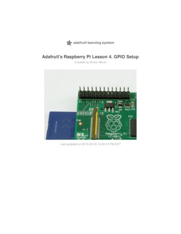 Raspberry Pi User Guide: GPIO, I2C & SPI Setup | Manualzz