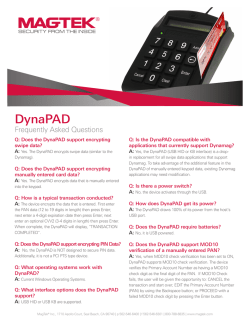 Magtek DynaPAD - Installation and Operation Manual, Owner's manual ...