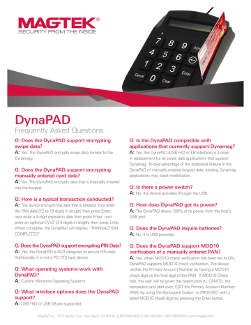 Magtek DynaPAD Owner's Manual | Manualzz
