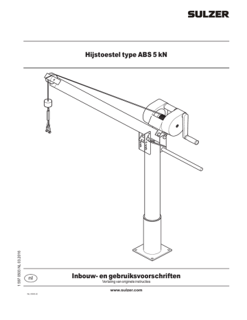 Sulzer ABS 5 kN Hijstoestel Inbouw- en gebruiksvoorschriften | Manualzz