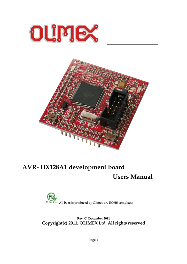 Olimex AVR-HX128-A1 User Manual | Manualzz