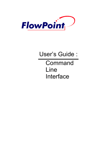 FlowPoint 100 User manual | Manualzz