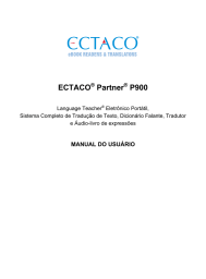Ectaco Partner ESe900 Deluxe - User manual, Quick start Guide