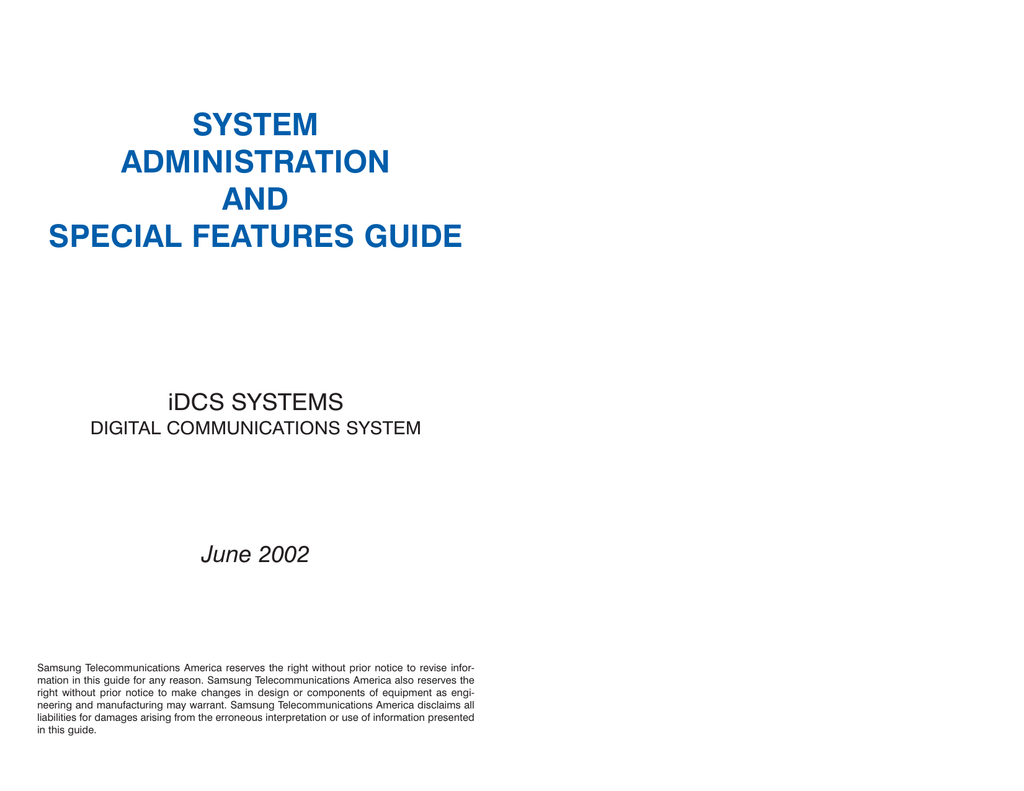 Samsung iDCS Guide | Manualzz