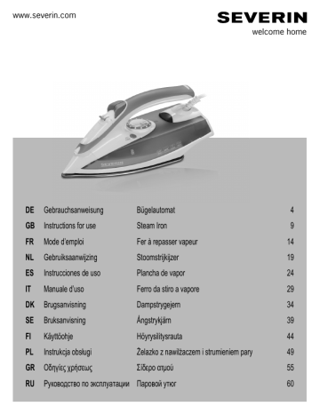 Severin Steam Iron Instructions for use | Manualzz