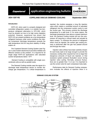 Copeland Demand Cooling Application Engineering Bulletin | Manualzz