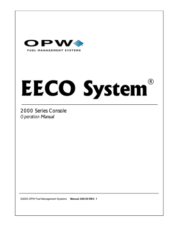 OPW Fuel Management System 2000 Console Operation Manual | Manualzz