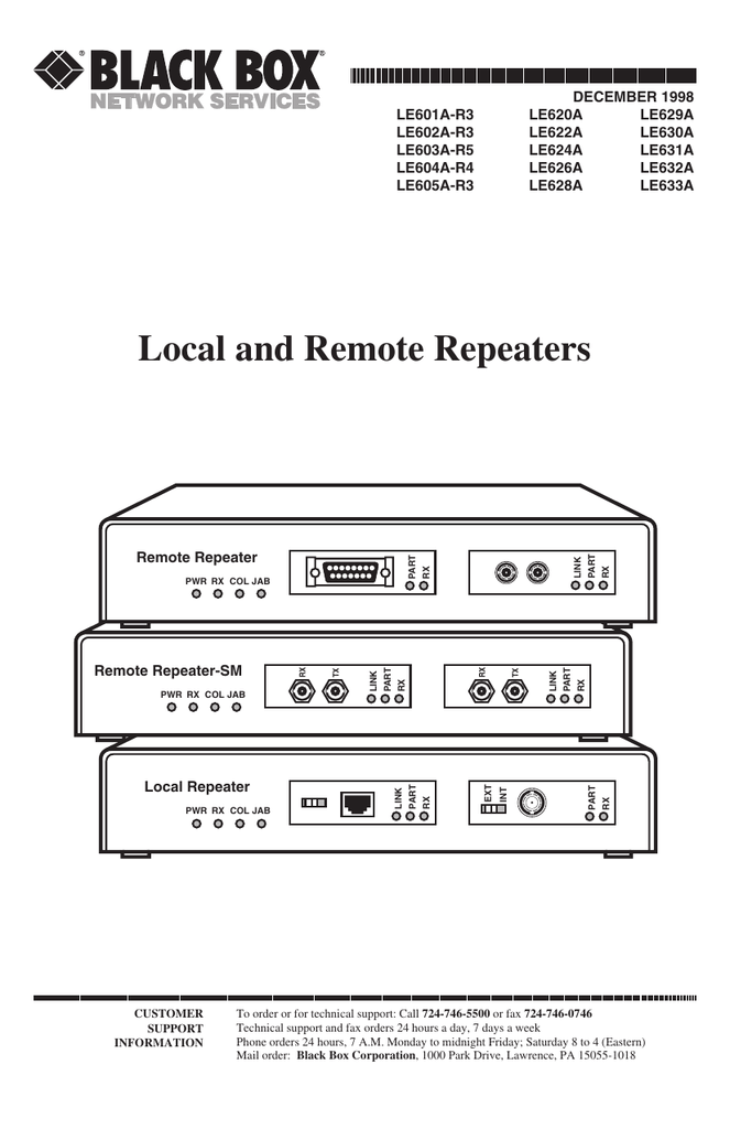 Black Box LE629A User manual | Manualzz