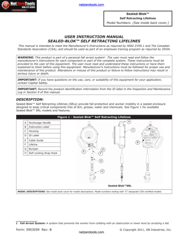 DBI SALA Sealed-Blok 3400968 User Instruction Manual | Manualzz