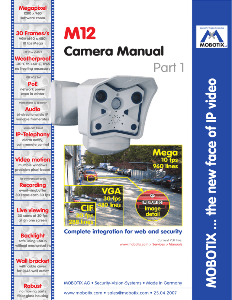 Mobotix M12 dual IP camera installation and user manual (9.60MB pdf ...