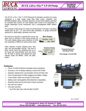 BUCK Libra Plus LP-20 TechBrief | Manualzz