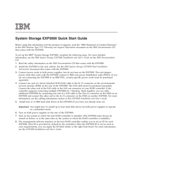 IBM EXP3000 Quick Start Guide | Manualzz
