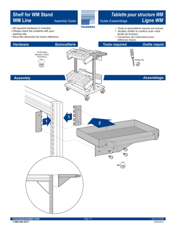 Shelf WM Stand Assembly Guide | Manualzz