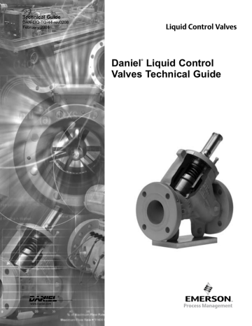 Daniel Control Valves - Liquid Valves Technical Guide | Manualzz