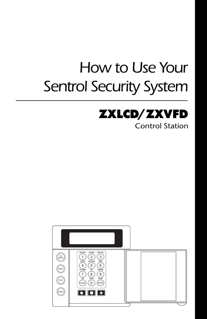 Sentrol ZX400 Operation Manual | Manualzz