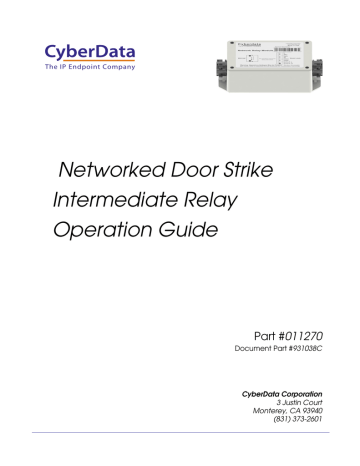 CyberData 011270 Networked Door Strike Relay Module (Replacement ...