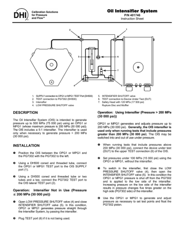DH Instruments OIL INTENSIFIER SYSTEM Instruction Sheet | Manualzz