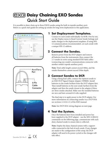 YSI Daisy Chaining EXO2 Sondes Guide | Manualzz