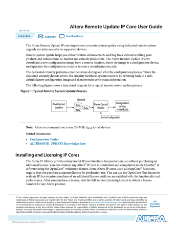 Altera Remote Update IP Core User Guide | Manualzz