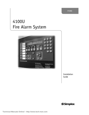 Simplex 4100U Fire Alarm System Installation Guide | Manualzz