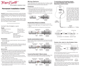 Fishman Rare Earth Custom Blend Install guide | Manualzz