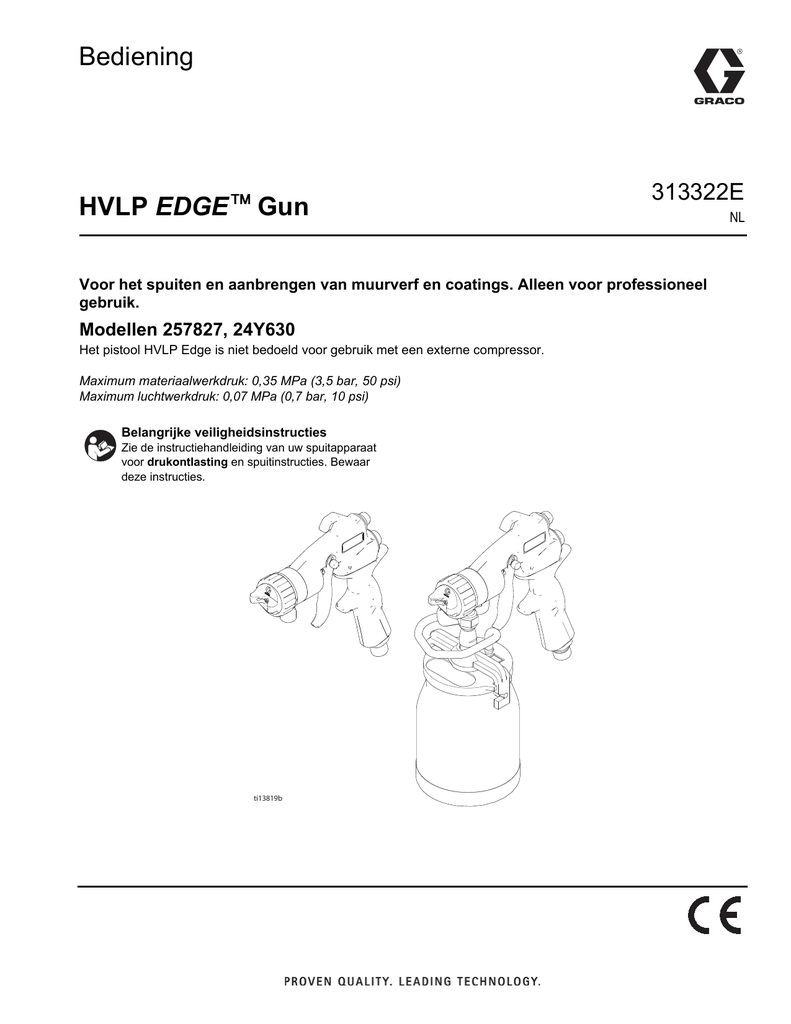Graco 313322E - HVLP Edge Gun de handleiding | Manualzz