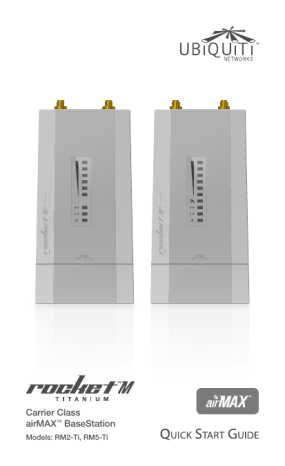 Ubiquiti Rocket M5 Titanium Quick Guide | Manualzz