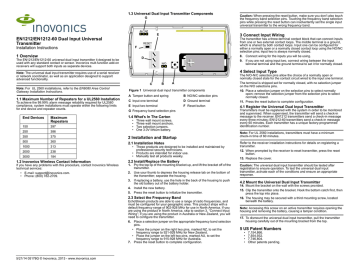 Inovonics EN1212 Technical Manual | Manualzz