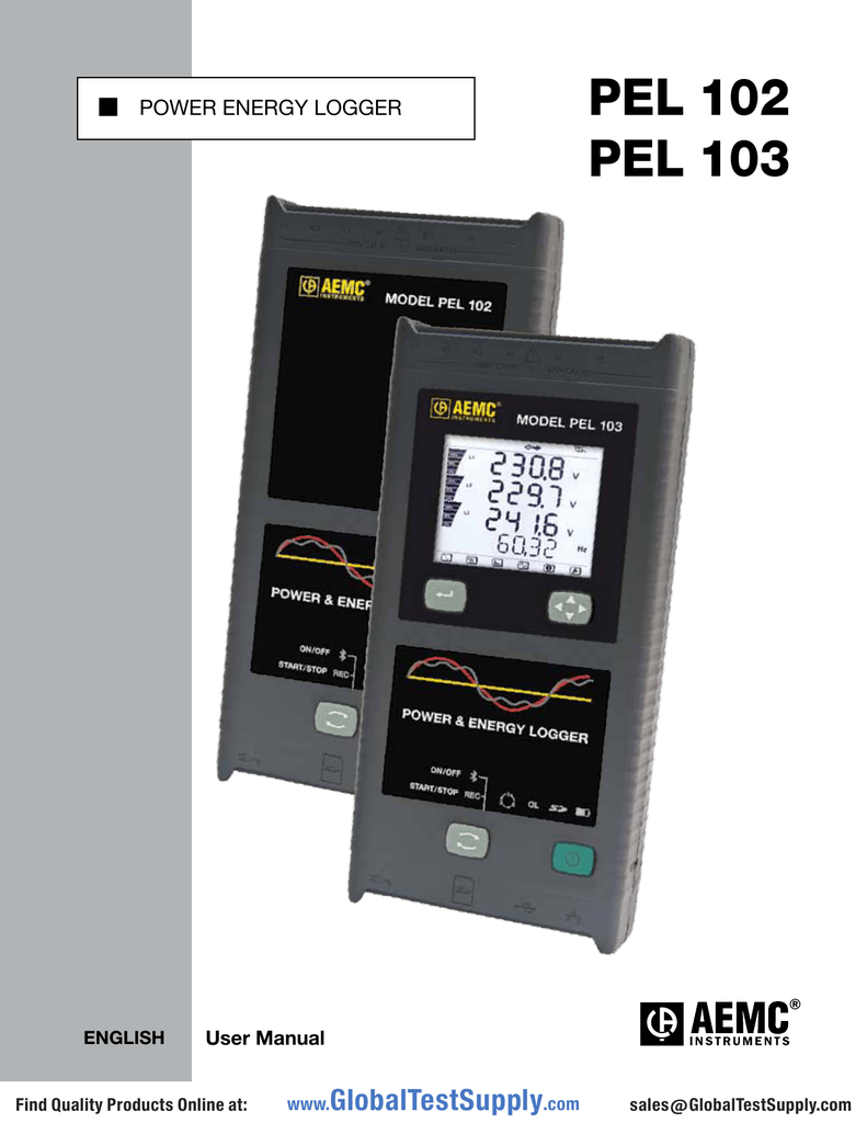 AEMC PEL 103 User manual | Manualzz