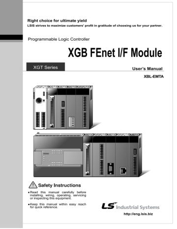 Programmable Logic Controller XGT XBL-EMTA User's Manual | Manualzz