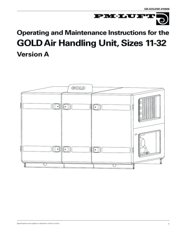 Swegon GOLD-A Instructions | Manualzz