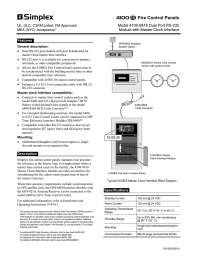 Simplex 4100ES - Operating instructions, Manual, Operator's manual