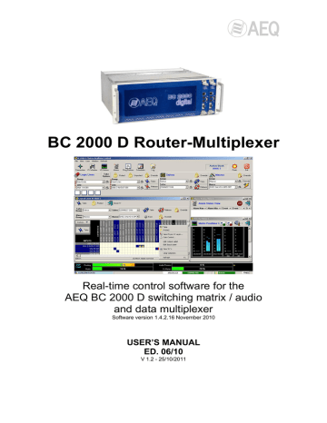 BC 2000 D Router-Multiplexer User's Manual | Manualzz